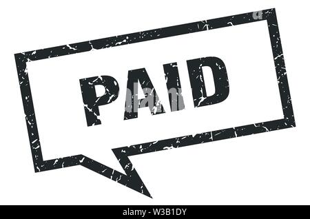 paid sign. paid square speech bubble. paid Stock Vector Image & Art - Alamy