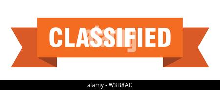 classified ribbon. classified isolated paper banner. sign Stock Vector ...