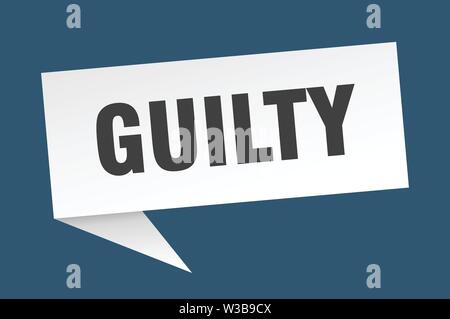 guilty speech bubble. guilty sign. guilty banner Stock Vector Image ...