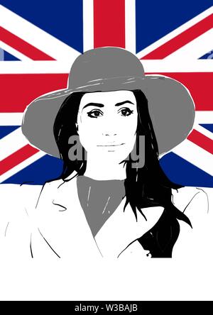 meghan markle Illustration Stock Vector Image & Art - Alamy