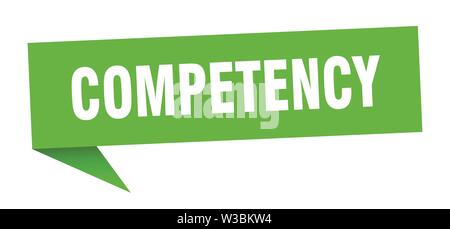 competency speech bubble. competency sign. competency banner Stock ...