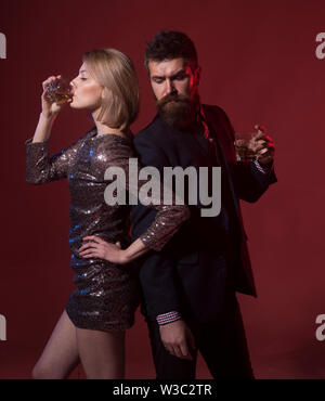 Woman drinking wine, getting drunk and passing out. Performance at the ...