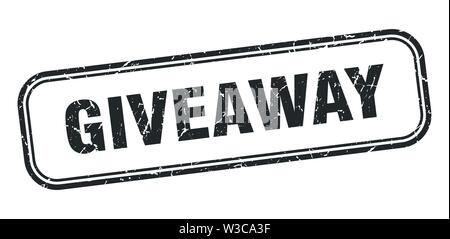 square grunge black giveaway stamp Stock Vector Image & Art - Alamy