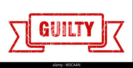 not guilty grunge ribbon. not guilty sign. not guilty banner Stock ...
