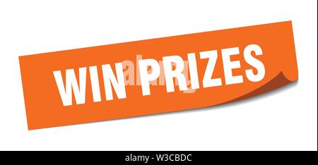 win prizes square isolated sign set. win prizes stamp Stock Vector ...