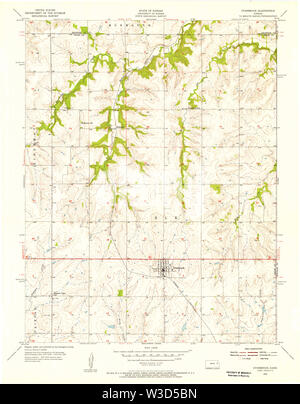 Overbrook, Kansas, map 1955, 1:24000, United States of America by ...