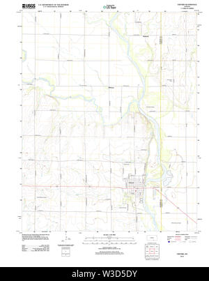 USGS TOPO Map Kansas KS Cullison 20091110 TM Restoration Stock Photo ...