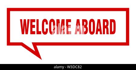 welcome aboard rubber stamp and speech bubble label sticker sign for ...
