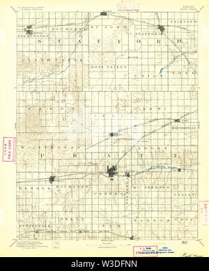 Pratt, Kansas, map 1894, 1:125000, United States of America by Timeless ...