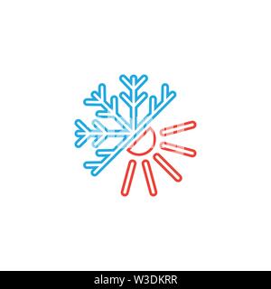 Hot and cold icon graphic design template Stock Vector Image & Art - Alamy