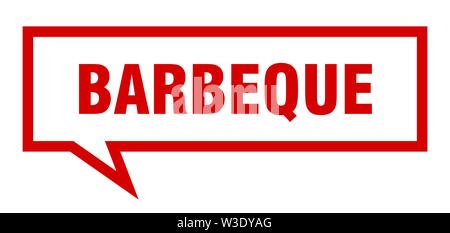 barbeque sign. barbeque square speech bubble. barbeque Stock Vector ...