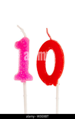 Number 10 Happy Birthday colorful paper cut out design Stock Photo ...