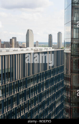 Blue Fin Building - modern commercial development dusk illumination ...