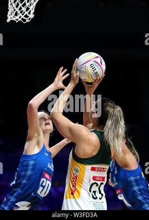 South Africa's Lenize Potgieter (left) during the Netball World Cup ...