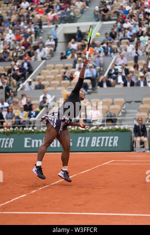 Serena Williams of the United States during a practice session at the ...