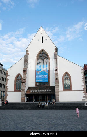 Switzerland, Basel. Barfusserkirche Historical Museum, located inside ...