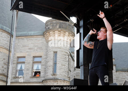 Danny Case Lead singer of ashes to new performs at Inkcarceration 2019 ...