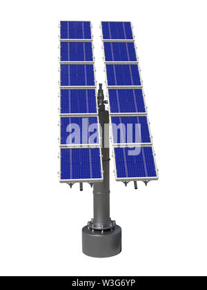 Solar panel isolated on white background Stock Photo - Alamy