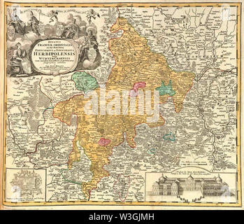 18th century Map of Imperial Germany Stock Photo - Alamy