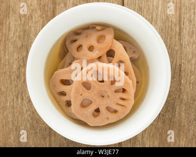 Thailand dessert, cold boiled Lotus root with syrup; appetite and helps ...