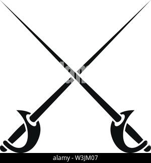 Crossed rapiers icon. Vector illustration Stock Vector Image & Art - Alamy