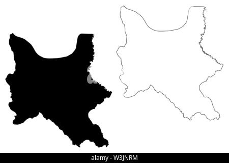 Quillacollo city (Plurinational State of Bolivia) map vector ...