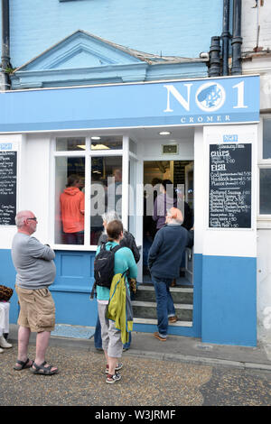 No 1 Cromer fish & chips, Norfolk seaside, UK. July 2019 Stock Photo ...