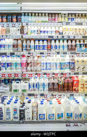 Fresh milk on sale in a UK supermarket Stock Photo - Alamy