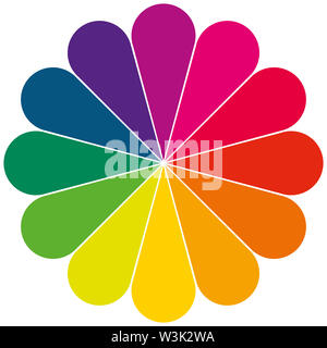 Color fan as a color wheel and flower with selected colors Stock Photo ...