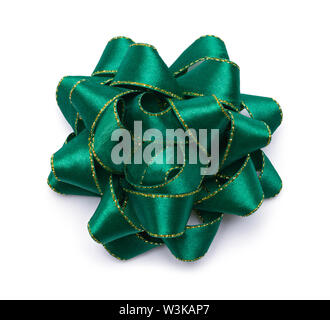 Top view on Christmas gift wrapped in craft gift paper decorated with ...