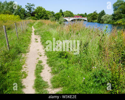 The Thames Path Crosses, Albert Bridge, Datchet, Berkshire, England, UK ...