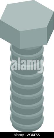 hex head bolt isometric icon vector illustration Stock Vector Image ...