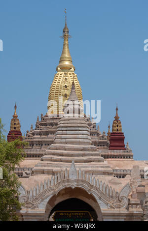 Myanmar, Bagan: Ananda Phaya, built about 1100 by King Kyanzittha is ...