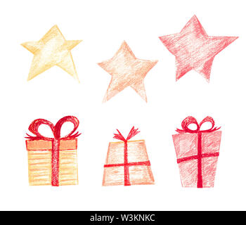 a pink red diagonal christmas present silver zigzag holiday green ...