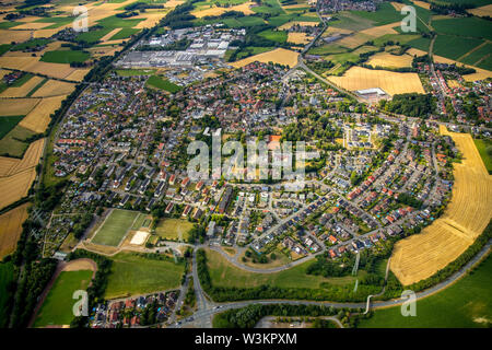 Aerial view of the district Bork in Selm in the Ruhr area in the ...