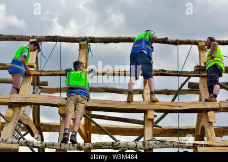 Framed New Construction of beam construction building a new house from ...
