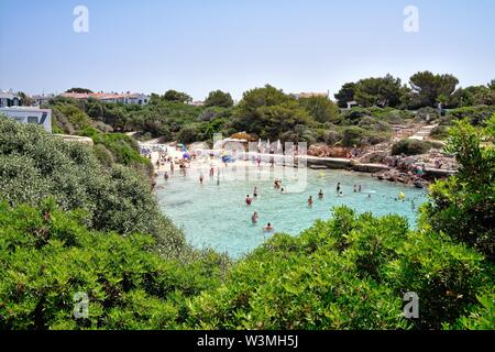 Beach Cala Santandria, Menorca Stock Photo - Alamy