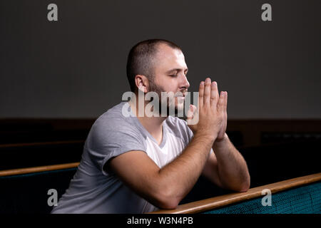 Humble Muslim Man Is Praying In The Mosque Stock Photo - Alamy