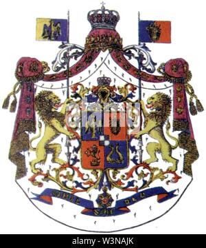 The 1897 project for the coat of arms of Romania showcases the national ...