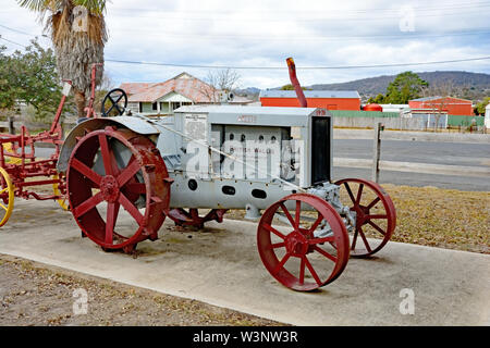 1920 British Wallis Tractor by Ruston & Hornsby with plough on display ...