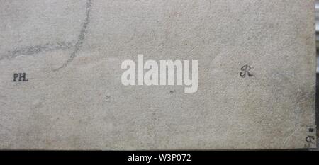 Collector marks on Isabella brant drawing Stock Photo - Alamy
