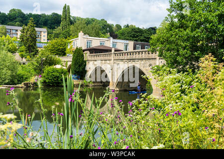 Batheaston Toll Bridge over River Avon, Somerset, England, UK Stock ...