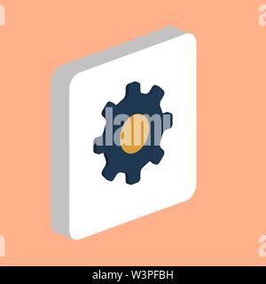 Settings Simple vector icon. Illustration symbol design template for ...