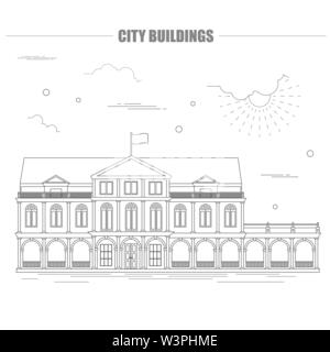 City buildings graphic template. Suriname. Vector illustration Stock ...