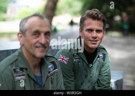 Spitfire pilots Steve Boultbee Brooks (left) and Matt Jones who are ...