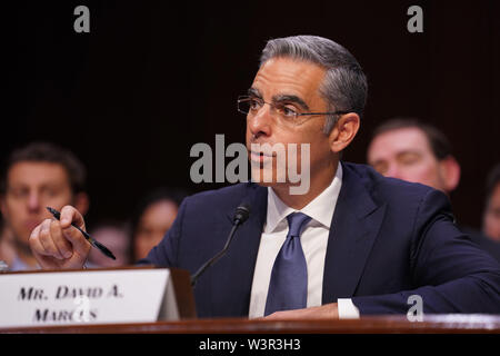 David A. Marcus, the head of Calibra at Facebook, testifies before the ...