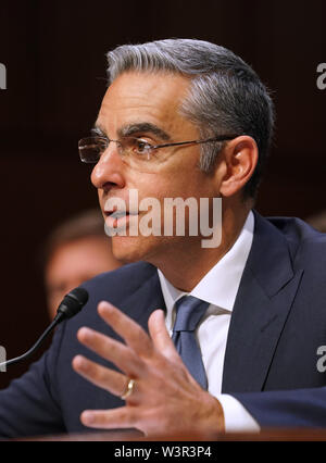 David A. Marcus, the head of Calibra at Facebook, testifies before the ...