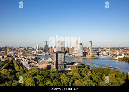 Rotterdam port modern skyline at sunny summer day, Netherlands Stock ...