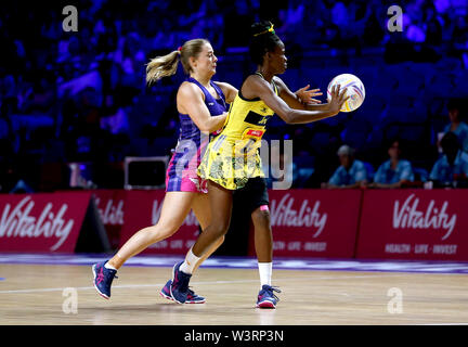Jamaica's Nicole Dixon in action during the Netball World Cup match at ...