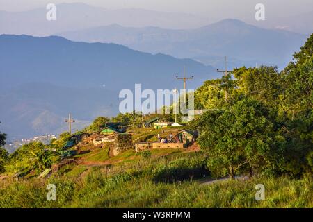 Sunset at Doi Chang Mub Mae Fa Luang Chiang Rai Thailand Stock Photo ...